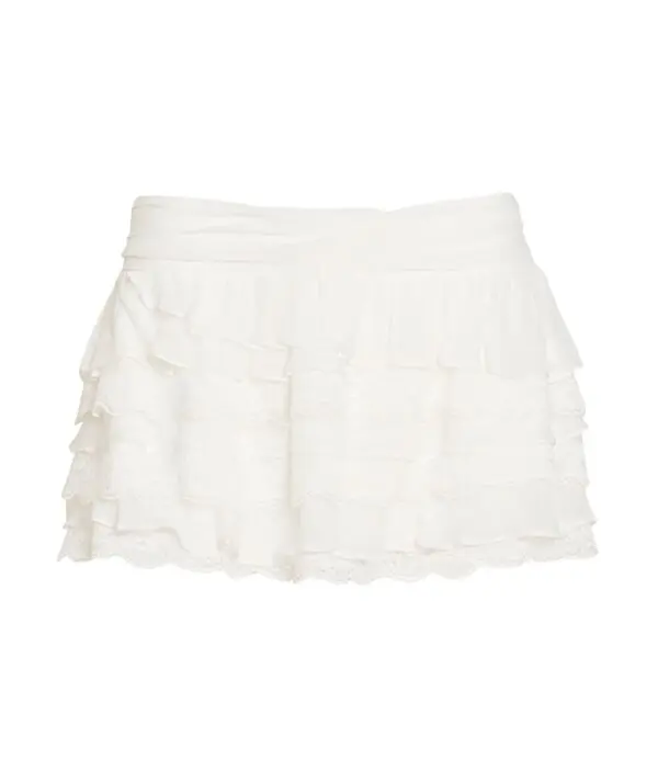 Amanda Uprichard Dallas Ruffle Lace Skort - Ivory