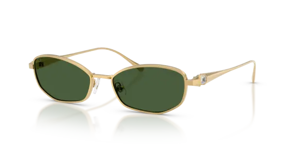 SWAROVSKI Gold Tone Oval Sunglasses - Or