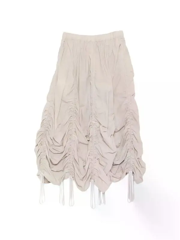LAUREN MANOOGIAN Ruched Drawstring Skirt