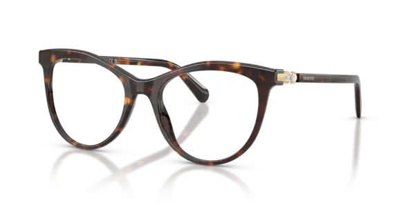 SWAROVSKI Sk2064 Tortoiseshell Acetate Eyeglasses With Crystal Embellishment - Havana