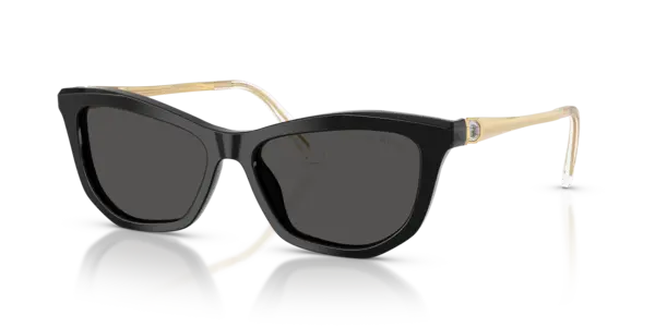 SWAROVSKI Cat Eye Sunglasses With Gold Tone Accents