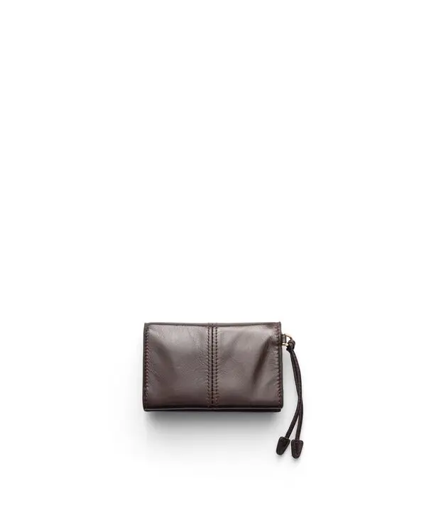 Prada Leather Card Holder With Flap