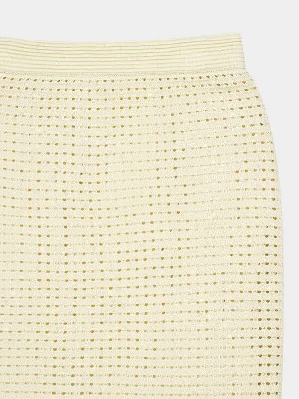Zimmermann Indra Crochet Fringe Midi Skirt