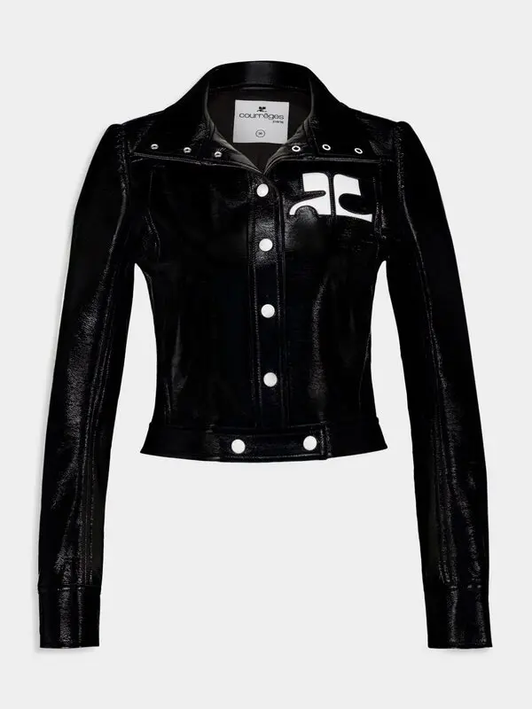 COURREGES Re-edition Vinyl Jacket - Black