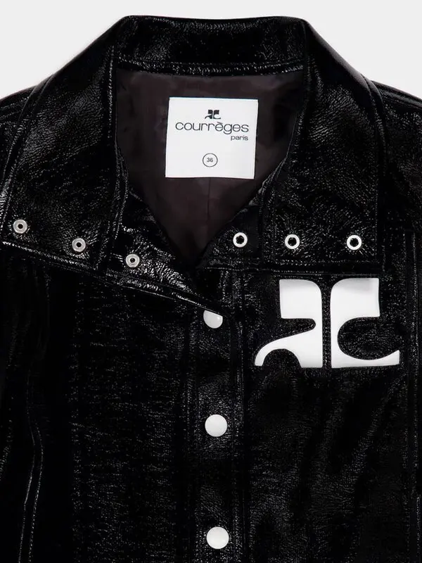 COURREGES Re-edition Vinyl Jacket - Black