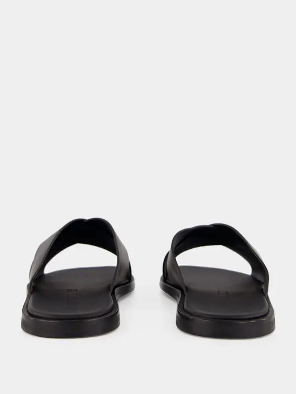 Orlebar Brown Muro Leather Crossover Sandals - Black