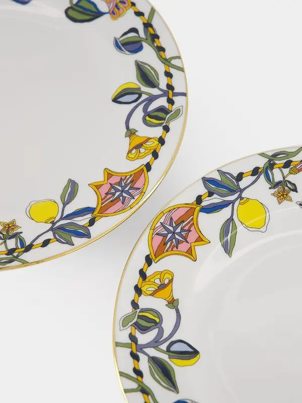 La DoubleJ Borboni Impero Porcelain Dinner Plates Set Of 2
