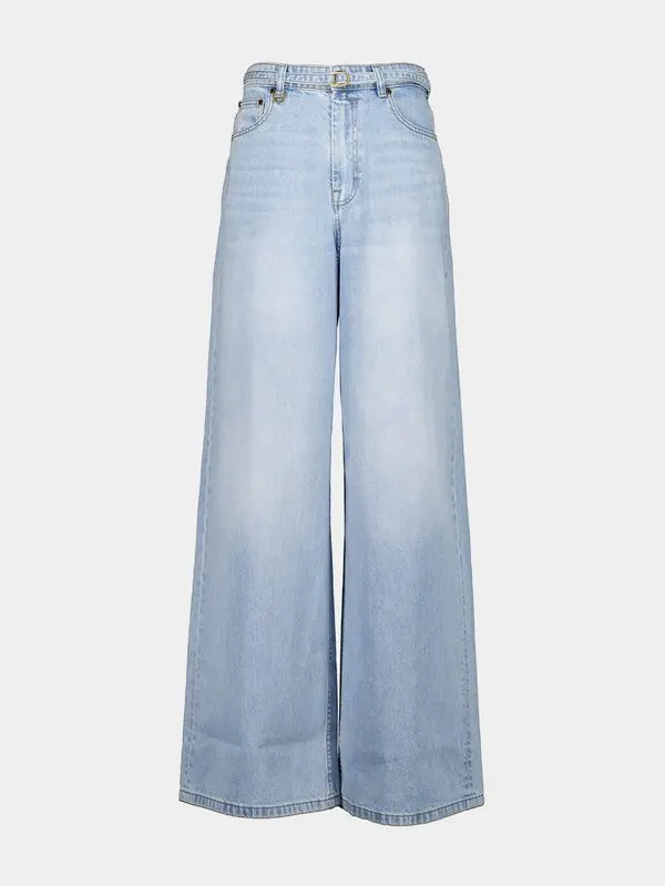 Zimmermann Skylark Indra Flare Denim Jeans - Blue