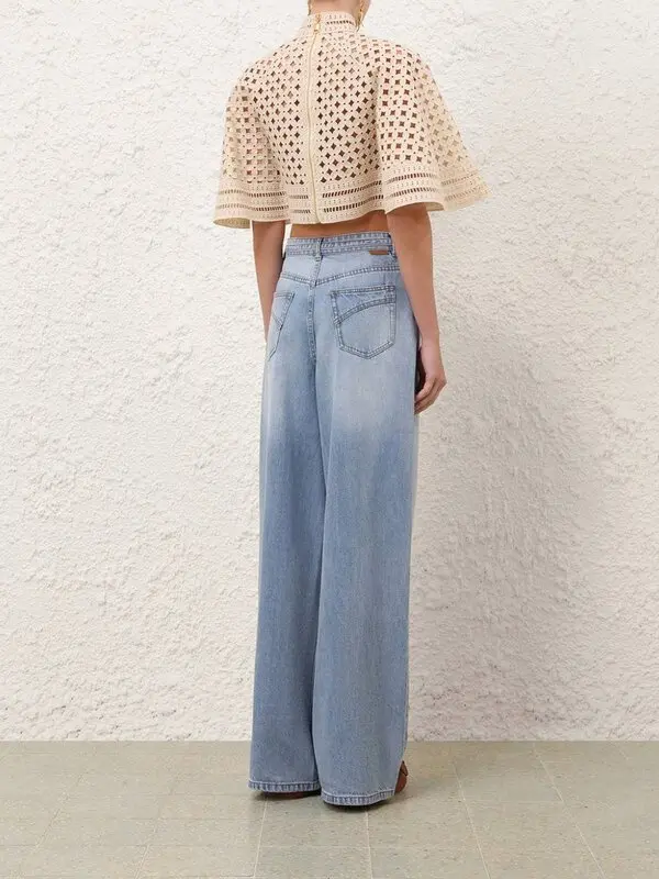 Zimmermann Skylark Indra Flare Denim Jeans - Blue