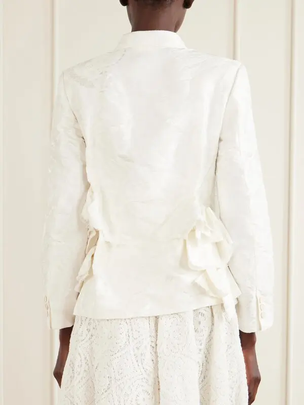 Comme Des Garçons Ruffled Brocade Jacket