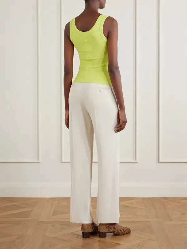 FLORE FLORE Hillie Organic Cotton-jersey Tank Top - Yellow