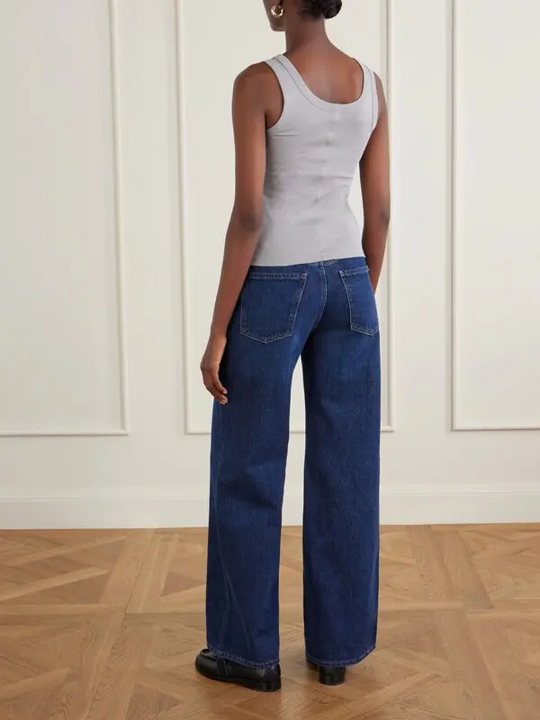 FLORE FLORE Hillie Organic Cotton-jersey Tank - Gray