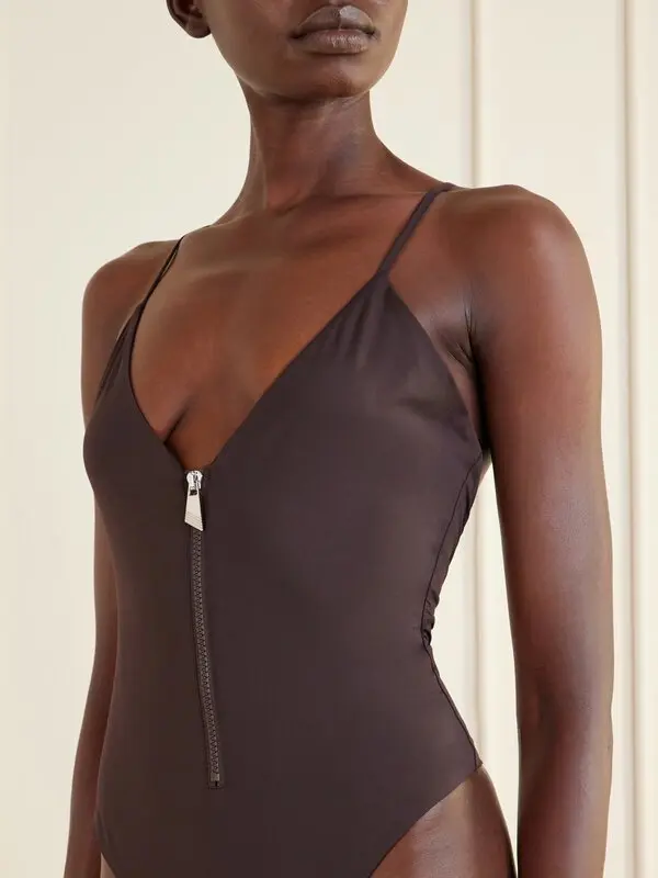 Attico Half-zip One-piece Swimsuit