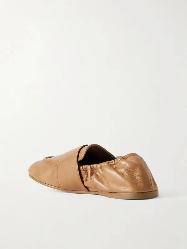 Loewe Toggle Leather Loafers - Brown