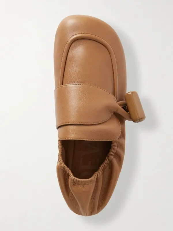 Loewe Toggle Leather Loafers - Brown
