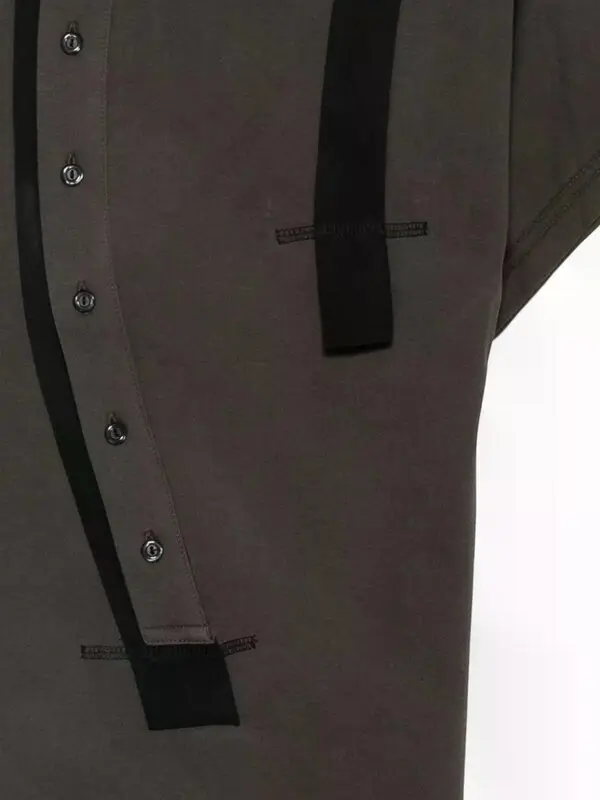 OPEN YY Asymmetrical Button Polo Shirt