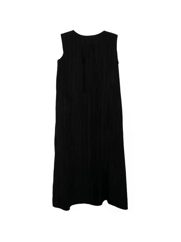 Y’s Pinstriped Ruffled Dress