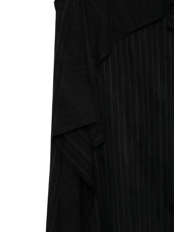 Y’s Pinstriped Ruffled Dress