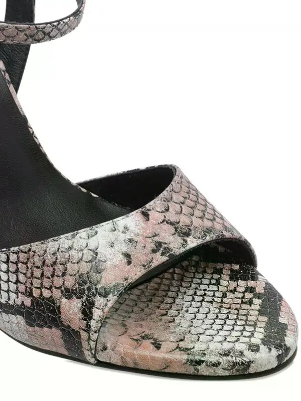 ANGEL ALARCON Snake-effect Buckle-fastening Sandals