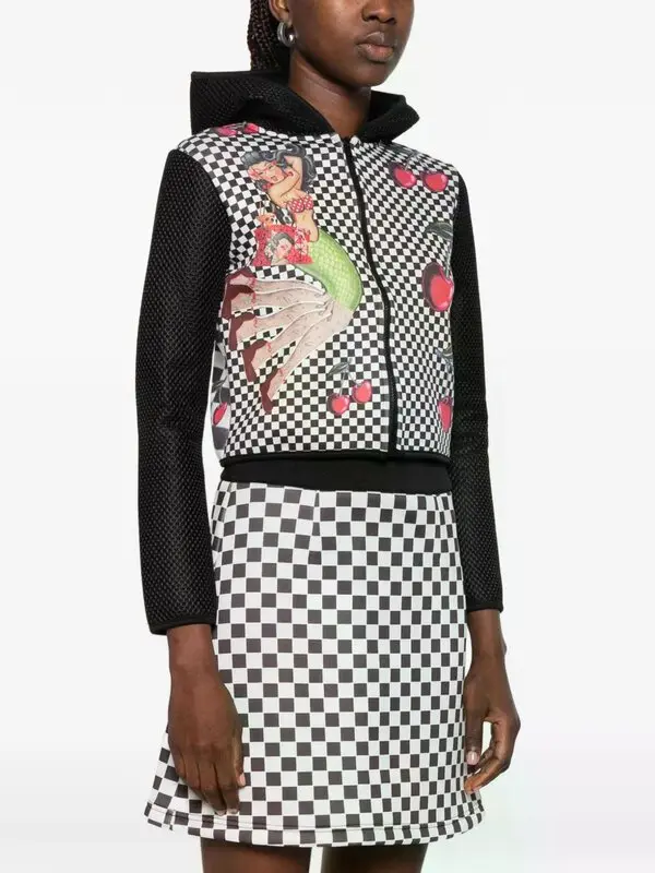 The Artistylist Checkered Mermaid Graphic Jacket
