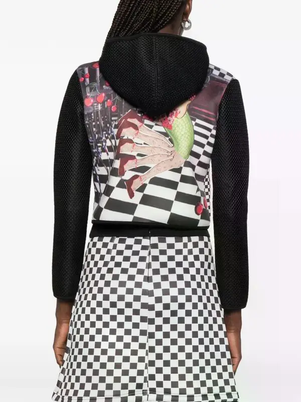 The Artistylist Checkered Mermaid Graphic Jacket