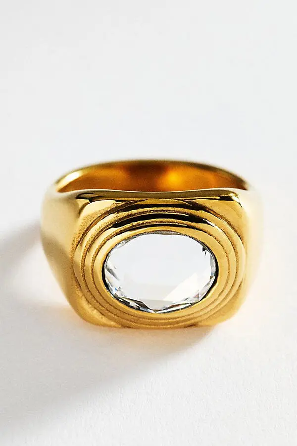Anthropologie Chunky Stone Cocktail Ring