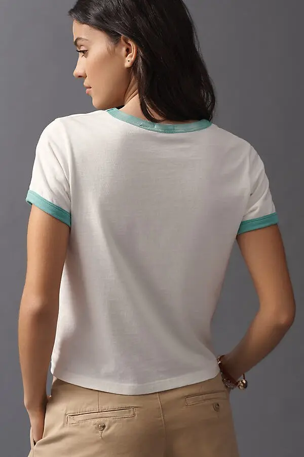 MOTHER The Itty Bitty Ringer Cotton T-shirt - River Rabbit