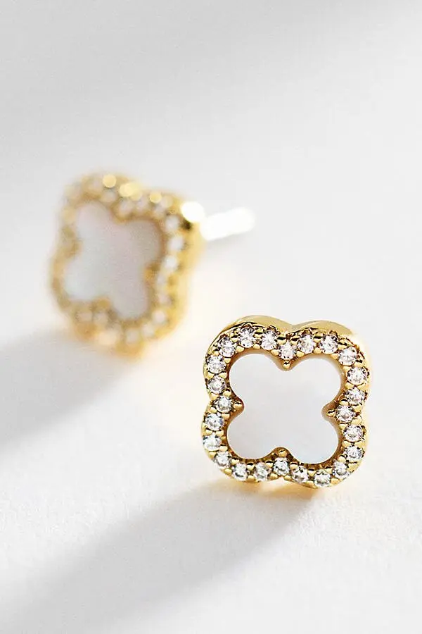 ELECTRIC PICKS Icon Stud Earrings - White