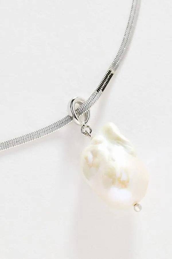 Anthropologie Organic Freshwater Pearl Pendant Necklace