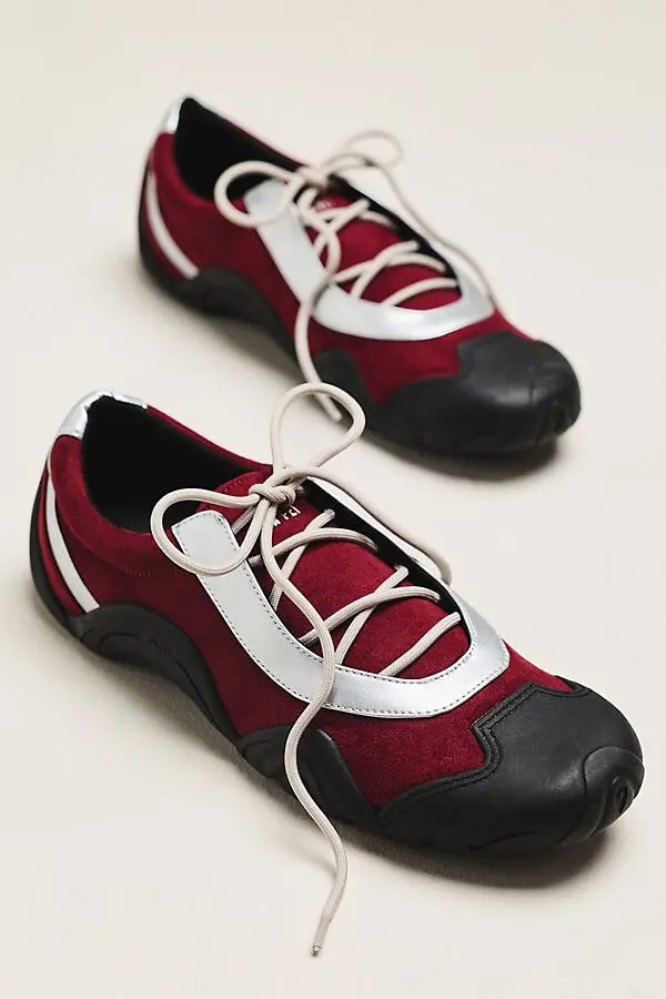Jw Pei Caitlin Ballerina Sneakers - Burgundy / Light Grey