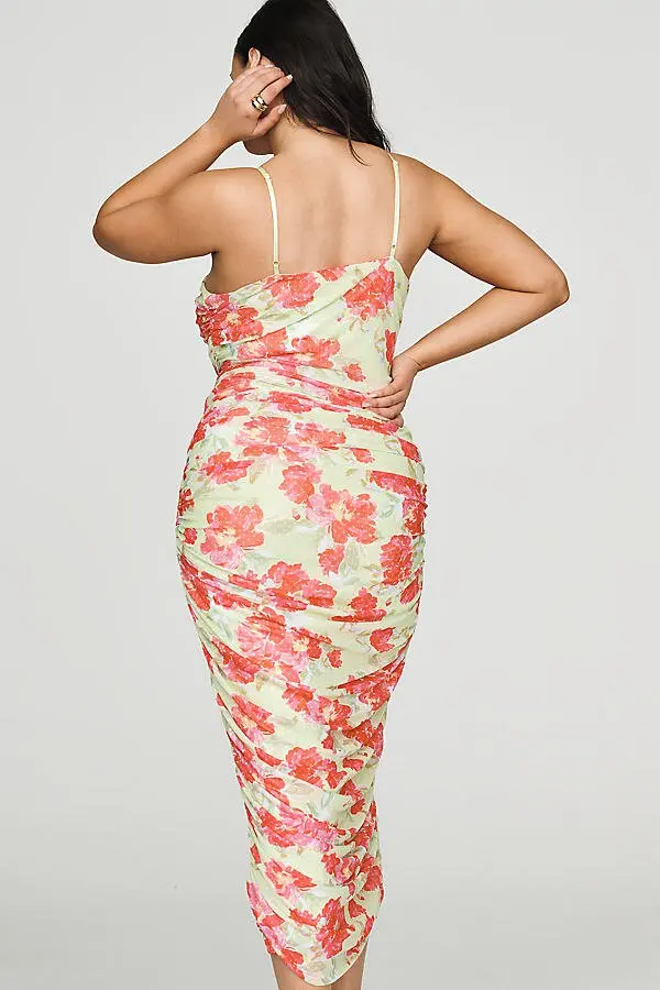 AFRM Hazel Plus Mesh Midi Dress