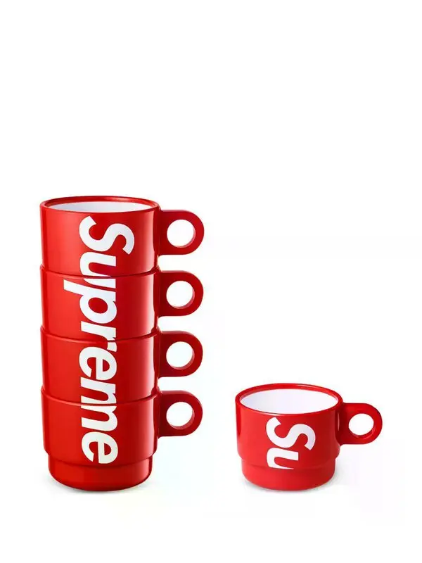 Supreme Logo-print Stacking Set Cups