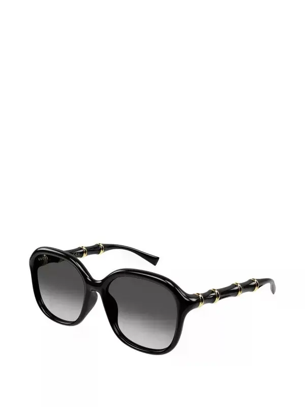 Gucci Bamboo-detail Geometric-frame Sunglasses