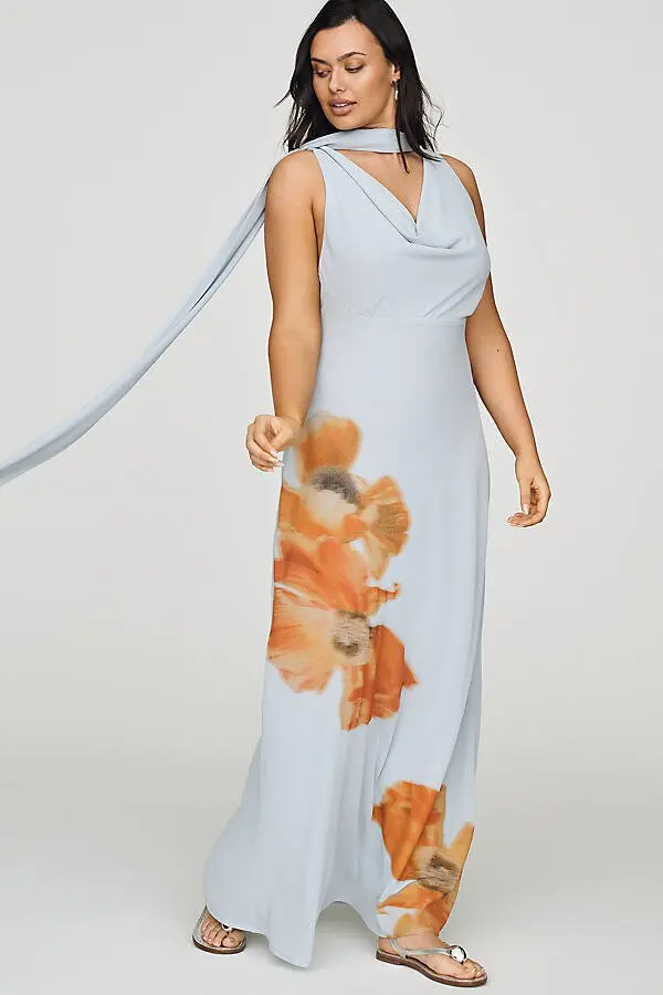 NEVER FULLY DRESSED Sophie Midi Dress - Blue