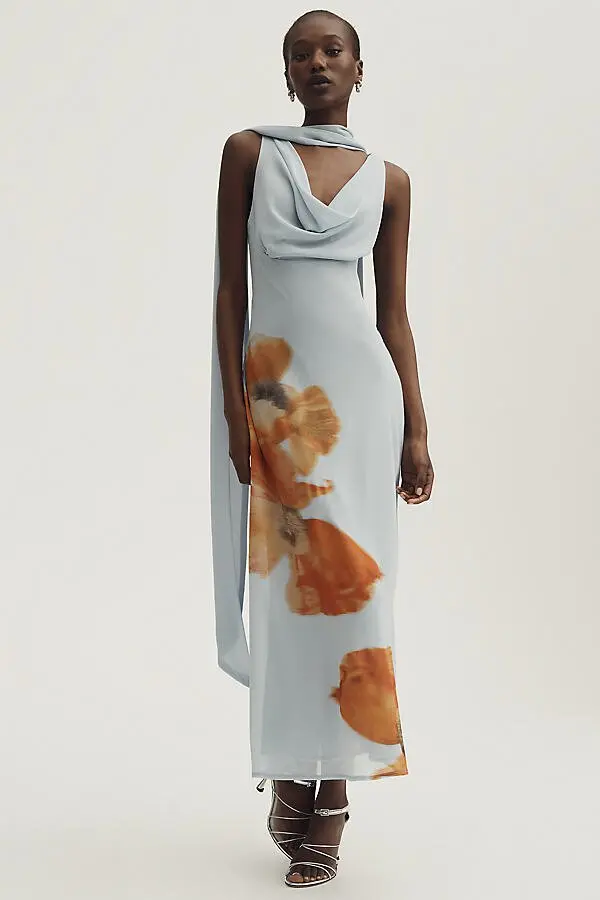 NEVER FULLY DRESSED Sophie Scarf Midi Dress