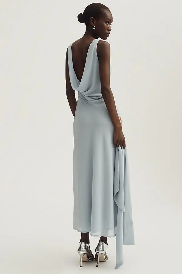 NEVER FULLY DRESSED Sophie Scarf Midi Dress