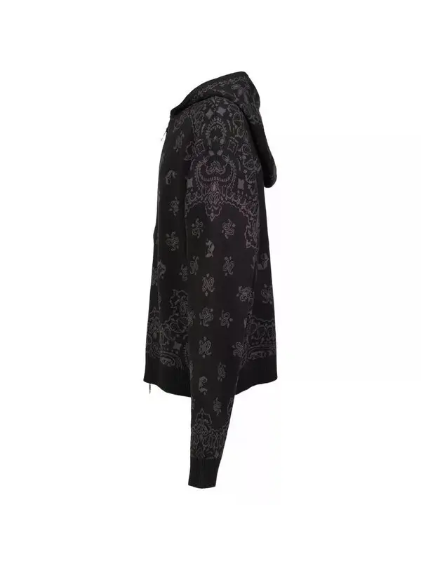 JUN/NAKAYAMA Paisley Jacquard Knit Zip-up Hoodie