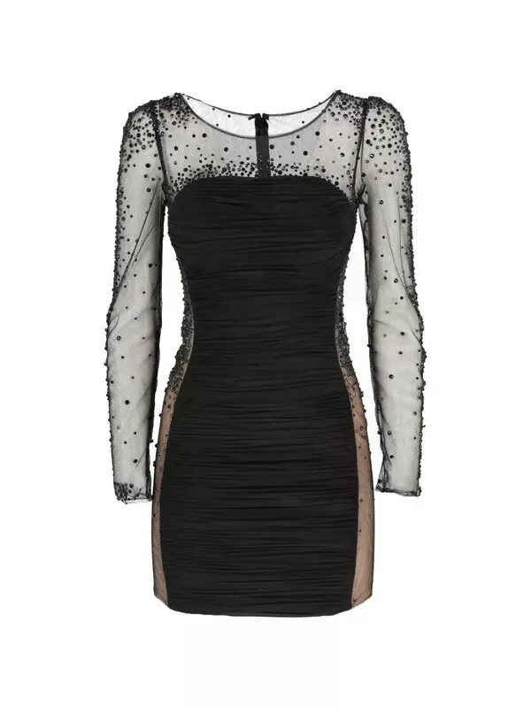 Vintage Beaded Ruched Dress