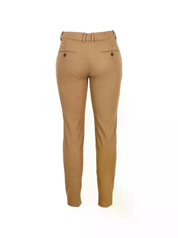 Dolce & Gabbana Beige Twill Logo Patch Trousers
