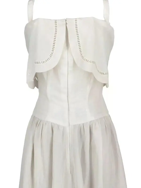 Vintage Scalloped Edge Open-work Dress
