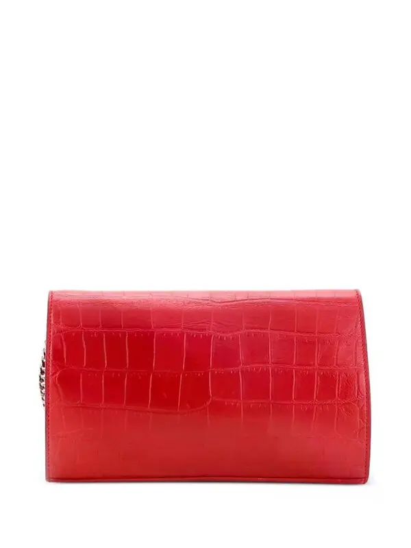 Saint Laurent Monogram Wallet On Chain - Red