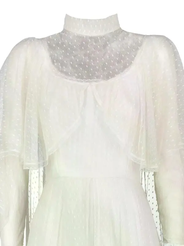 Vintage Point D'esprit Cape Detail Dress - White