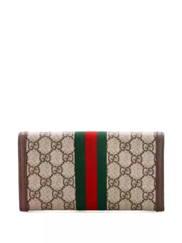 Gucci Ophidia Continental Wallet Gg Coated Canvas Small Wallets