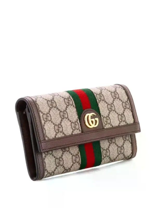 Gucci Ophidia Continental Wallet Gg Coated Canvas Small Wallets