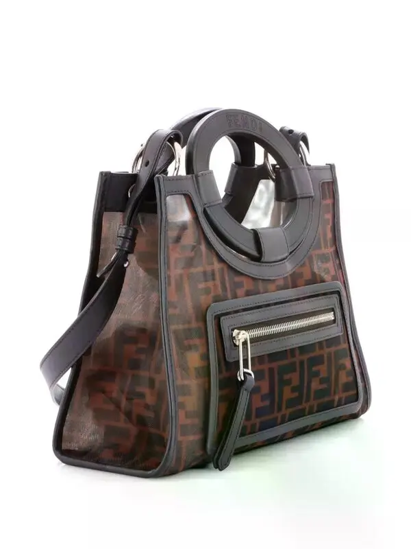 Fendi Runaway Shopper Zucca Mesh Small Tote Bag