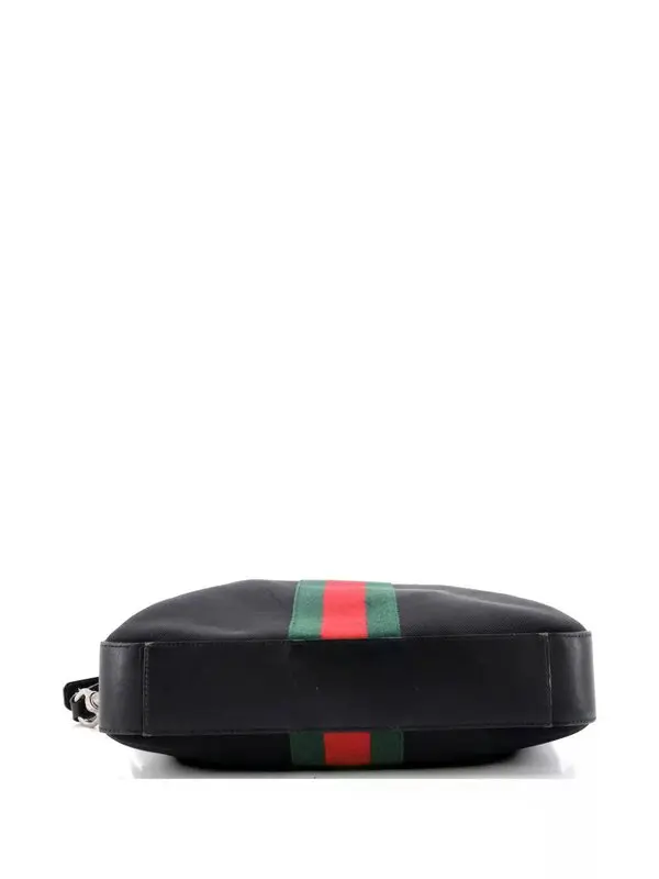 Gucci Web Zip Around Briefcase Techno Canvas Medium Business Bag