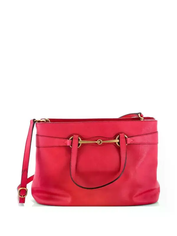 Gucci Bright Bit Convertible Leather Medium Tote Bag