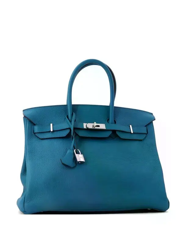 Hermès Birkin Handbag Clemence 35 - Blue