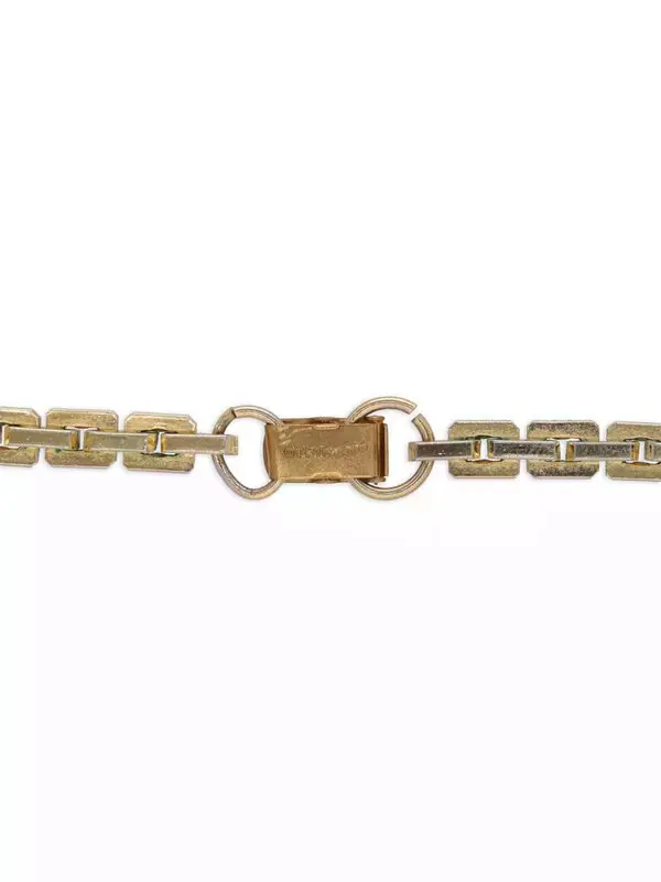 TRIFARI Tone Engraved Logo Link Necklace