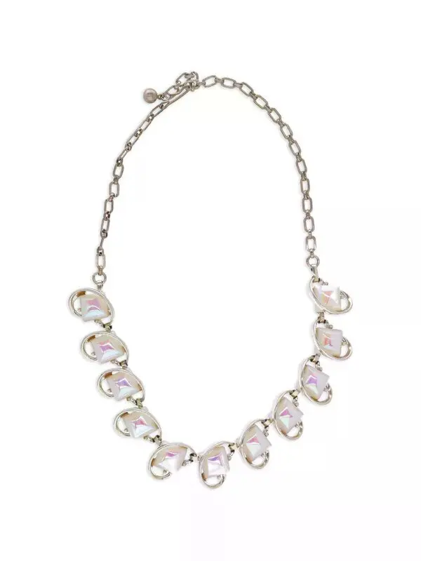 KENNETH JAY LANE Embellished Chain Necklace - Silver